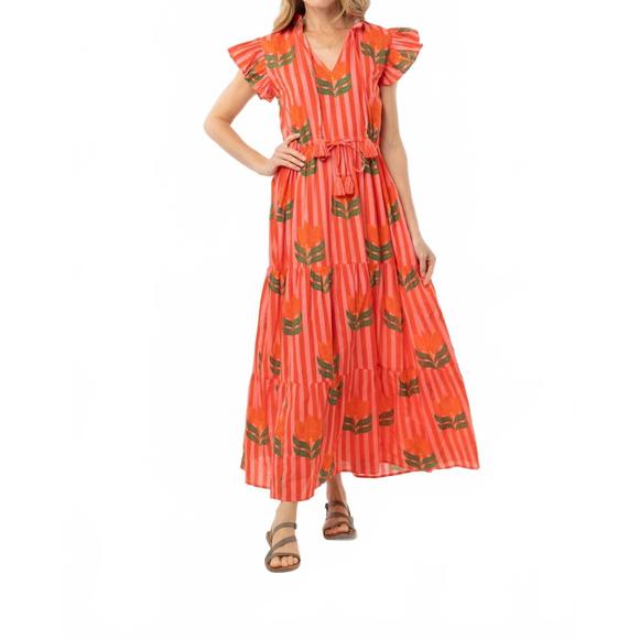 Bindu | Dresses | New Bindu Andrea Maxi Dress In Pink Tulip | Poshmark